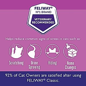 FELIWAY Classic Cat Calming Pheromone Diffuser, 30 Day Starter Kit (48 mL)