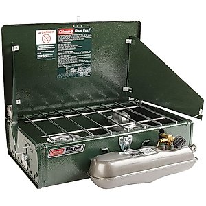 Coleman 2 Burner Dual Fuel Compact Liquid Fuel Stove