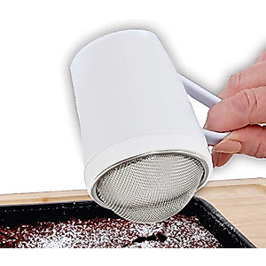 HOME-X Powdered Sugar Shaker, Sifter for Confectioner’s Sugar, Baking Supplies