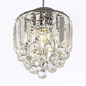 COTULIN 2 Pack Crystal Pendant Light for Kitchen Island, Modern Glass Stylish Chrome Chandelier Pendant Lighting, Adjustable Cord Hanging Lamps for Dinning Room Living Room Bedroom Bar