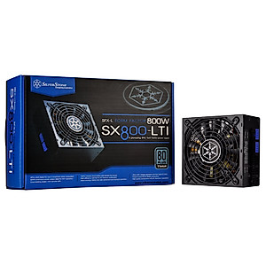 SilverStone Technology 800W SFX-L, 80 Plus Titanium 100% Modular Power Supply with Japanese Capacitors SX800-LTI-USA, SST-SX800-LTI-USA