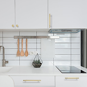 COTYKILEY 10 Pack 5 Inch(128mm) Brushed Brass Cabinet Handles Gold Knurled Kitchen Cabinet Pulls Cabinet Door Handles Kitchen Cabinet Hardware Cupboard Drawer Pulls Dresser Handles