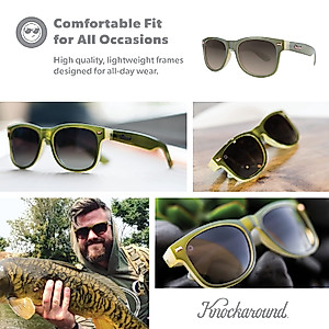 Knockaround Fort Knocks Polarized Sunglasses for Men & Women - Impact Resistant Lenses & Full UV400 Protection (Black on Black)