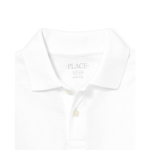 The Children's Place boys Long Sleeve Pique Polo, Nautico/White, Medium