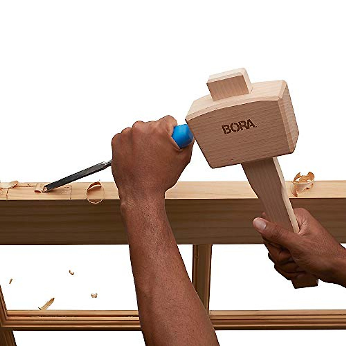 Wooden Mallet 4 ½” Bora 540049, The Well-Balanced Beechwood Woodworking Mallet That’s Ideal for Solid, Damage-Free Striking