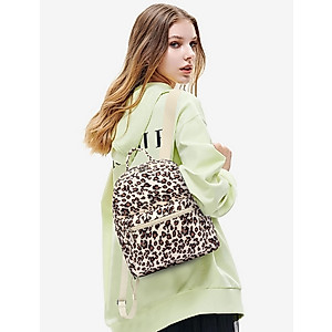 LOVEVOOK Mini Backpack for Women Light Weight Small Waterproof fashion Backpack Purses Daily Backpack Leopard