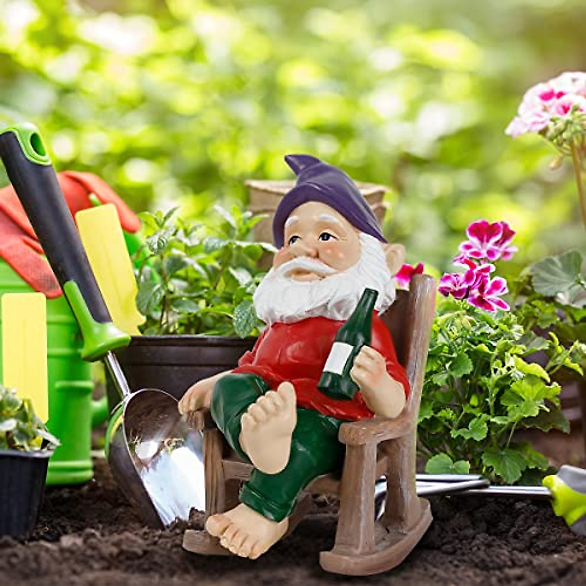 BLUELF Christmas Garden Decor Gnomes Decorations for Yard Outdoor Garden Statues