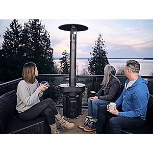 Q-Stoves Q-Flame Portable Wood Pellet Outdoor Heater, 106,000 BTU per hour, Eco-Friendly, for Patio, Backyard, Camping and Going Off-Grid