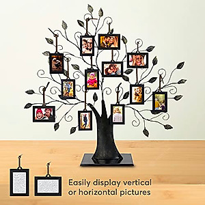 Maypes Family Picture Frame Set of 8, Best Gift & Boho Wall Decor, Family Tree, Hanging Picture Frames Ornaments 2x3 (4 Vertical & 4 Horizontal)