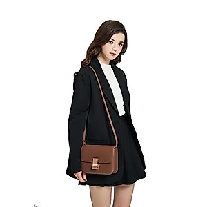 OOHOO Small Square Satchel Purse for Women Crossbody Clutch Retro Shoulder Bag Classic Fashion Handbags with Adjustable Strap