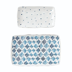 Lenox Blue Bay 2-Piece Nesting Platter Set, 2.87