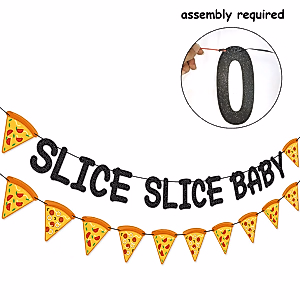 Slice Slice Baby Banner Garland for Pizza Baby Shower Decorations
