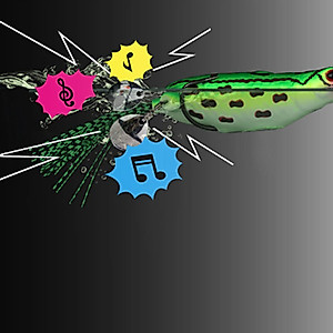 Topwater Frog Lures, Hollow Body Silicone Soft Frog Lure, Sequins Weedless Topwater Lures, Topwater Frog Crankbait Tackle No. 1 Color