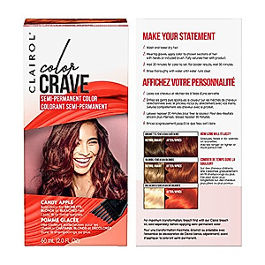 Clairol Color Crave Semi-Permanent Hair Dye, Candy Apple Hair Color, 1 Count