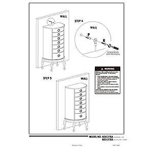 Powell Burnished Oak Jewelry Armoire