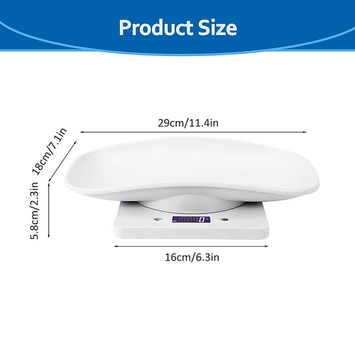 Pet Digital Scale Kitchen Weight Scale, Puppies and Kitten Scale Measures Small Animals with 22 lb/10 kg, Multi-Function Portable Electronic Scale Digital Weight