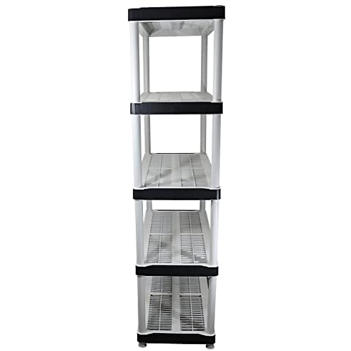 HDX 36” x 72” 5-Tiered Ventilated Plastic Storage Shelving Unit w/ Raised Feet and Tool-Free Assembly