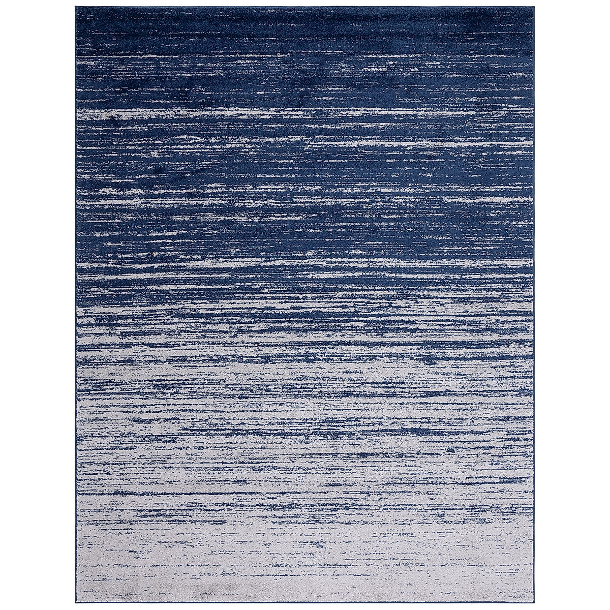 SAFAVIEH Adirondack Collection Area Rug - 9' x 12', Navy & Grey, Modern Ombre Design, Non-Shedding & Easy Care, Ideal for High Traffic Areas in Living Room, Bedroom (ADR113E)