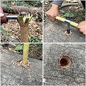 Rumansen Bushcraft Survival Settlers Wrench Tool Scotch Eye Wood Auger Drill Bit Bushcraft Gear Hand Auger Drill Wood for Bushcraft Survival Wilderness Travel Camping Outdoor Survival Shelter