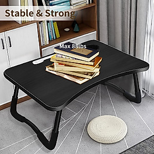 Laptop Bed Desk,Portable Foldable Laptop Lap Desk Tray Table with USB Charge Port/Cup Holder/Storage Drawer,for Bed/Couch/Sofa Working, Reading