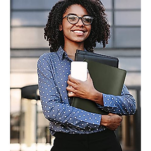 MoKo 9-11 Inch Tablet Sleeve, PU Leather Briefcase Slim Stylish Case Fits New 11-inch iPad Pro M4/iPad Air M2 2024, iPad Air 5/4/3th 10.9/10.5, iPad 10/9/8th Gen 10.9/10.2,Tab S8/S9 11, Midnight Green