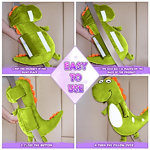 4 Pack Seatbelt Pillow for Kids Soft Car Seat Belt Cover Unicorn Baby Car Seat Strap Covers Dinosaur Kids Seat Pad Strap Seat Belt Cushion Head Rest Support Shoulder for Girls Boys Baby Car Stroller