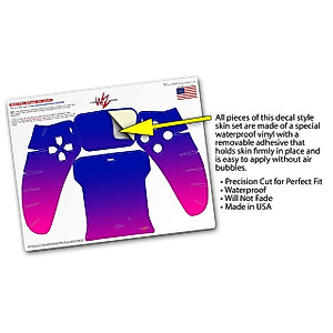 WraptorSkinz Skin Wrap compatible with Sony PS5 DualSense Controller Smooth Fades Hot Pink Blue (CONTROLLER NOT INCLUDED)