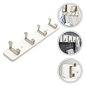 Cabilock Hat Hanger 1 Set Towel Bedroom Hanging Hangers Hat Khaki for Use Rack Duty White Wall Hanger Bathroom Heavy Key Kitchen Self Coat Wooden Hook Clothes Dorm Hooks Mounted Ceiling Ceiling Hook