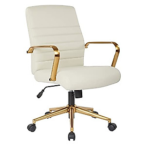 OSP Home Furnishings Baldwin Office Chair, Cream
