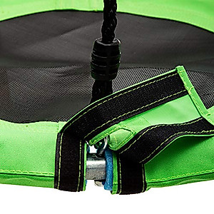 walsport 24” Saucer Swing Outdoor Swing Green 330 Pound Weight Capacity Safe and Durable Flying Seat Hanging Tree with Hanging Strap Kit for Kids Adults Child Garden Backyard