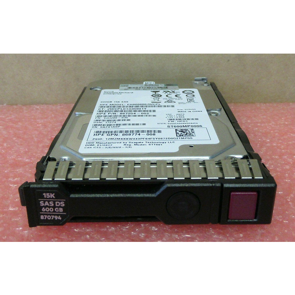 HP Hewlett Packard Enterprise 870794-001 Disco Duro INTERNO 2.5" 600 GB SAS
