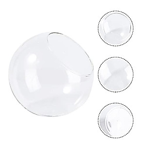 balacoo Small Animal Pet House Clear Glass Hideout Hut Cave Summer Cool Small Animal Nesting Habitat Cage Critter Bath House Cave Mini Hut Cage for Hamster Chinchillas Gerbils