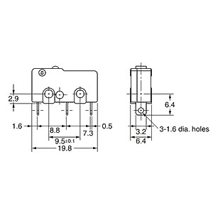 Omron Electronic Components SS-5 Micro Switch, Pin Plunger, SPDT, 5A 250V