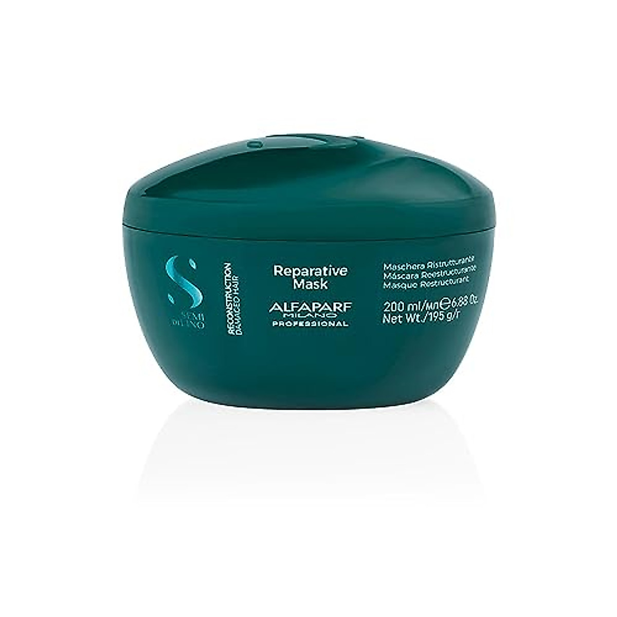 Alfaparf Milano Semi Di Lino Reconstruction Reparative Mask for Damaged Hair, Sulfate Free - Safe on Color Treated Hair - Paraben and Paraffin Free - Professional Salon Quality, 6.88 Fl Oz (200 ml)