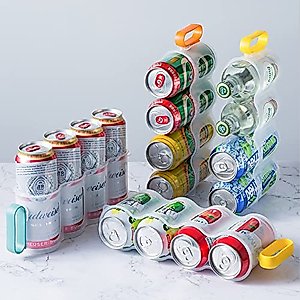 Fotrsta Refrigerator Soda Can Organizer Soda Can Holder for Refrigerator Drink Organizer for Fridge Can Dispenser,Beer Soda Rack for Refrigerator Can Organizer for Pantry(3-Pack)
