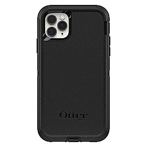 OtterBox iPhone 11 Pro Max Defender Series Case - BLACK, rugged & durable, with port protection, includes holster clip kickstand