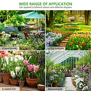 Drip Irrigation Kits, Fixget 43/141ft Garden Irrigation System with Adjustable Automatic Irrigation Set, DIY Plant Watering System for Saving Water Mist Cooling of Garden Greenhouse Patio Lawn