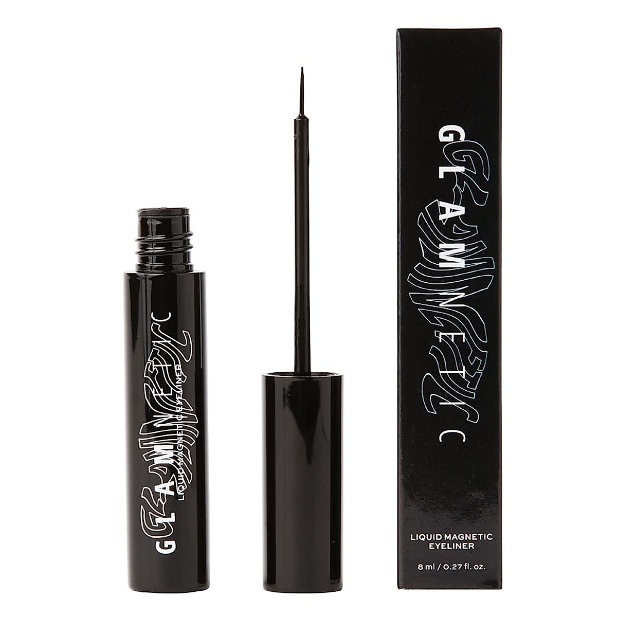Glamnetic Magnetic Eyeliner - Black | Waterproof Liquid, All-Day Hold for Magnetic Eyelashes, Sweatproof, Paraben-Free - 7.5ml