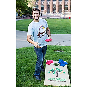 USA Mullet Eagle | Patriotic 80's Eagle of Freedom - Merica Unisex T-Shirt-Adult,S Light Blue