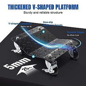 4utoHydra 6000-Pound Heavy Duty Vehicle Tire Dolly, 4-Pack