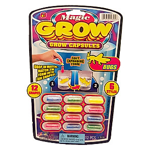 JA-RU Universal Specialties, Magic Grow Capsules 6 Pack, 72 Capsules Sea Creatures, Dinosaur, Animal Farm Toys. Water Growing Toys for Kids. Animal Party Favors Fidget Toy.305-6A