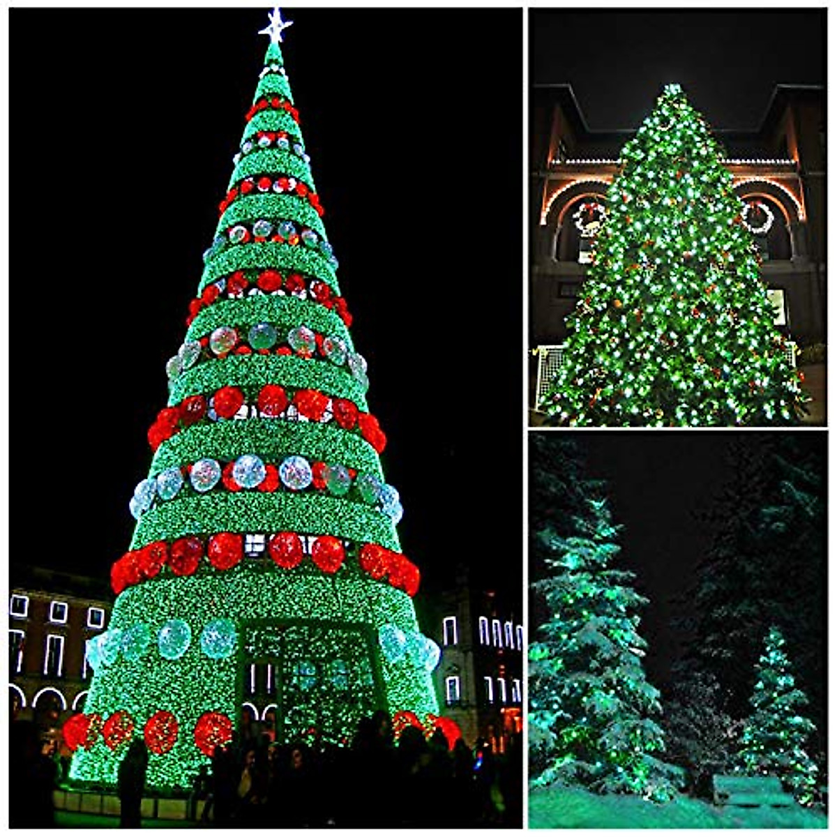 Silvom Green Christmas Lights, 25 LED Festive Lights, 16ft Faceted C9 String Lights, 120V UL Certified Indoor & Outdoor String Lights for Easter, Tree, Garden, Party, Patio, Fence, Holiday Decoration