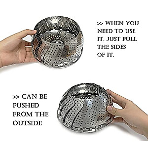 Portable Folding Fire Pit for Camping 11 inch Small Mini Firepit Round Collapsible Fire Bowl Wood Burning Stainless Steel Cheap Outdoor Backyard Outside Camp Hiking Travel Beach