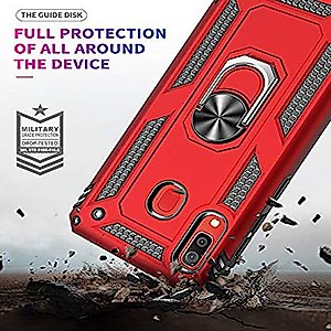 DuoLide for Huawei Y9 2019 / Enjoy 9 Plus Case （Not for Y9 Prime 2019） with Tempered Glass Screen Protector,Hybrid Heavy Duty Dual Layer Anti-Scratch Shockproof Defender Kickstand Case, Black