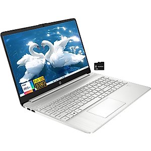 HP Newest 15 Business Laptop, Intel i5-1135G7 Quad Core (Beats i7-1065G7), 15.6" IPS FHD, Intel Iris Xe Graphics, 32GB DDR4 RAM, 1TB PCIE SSD, Fingerprint HDMI WiFi USB-C, Goldoxis Card