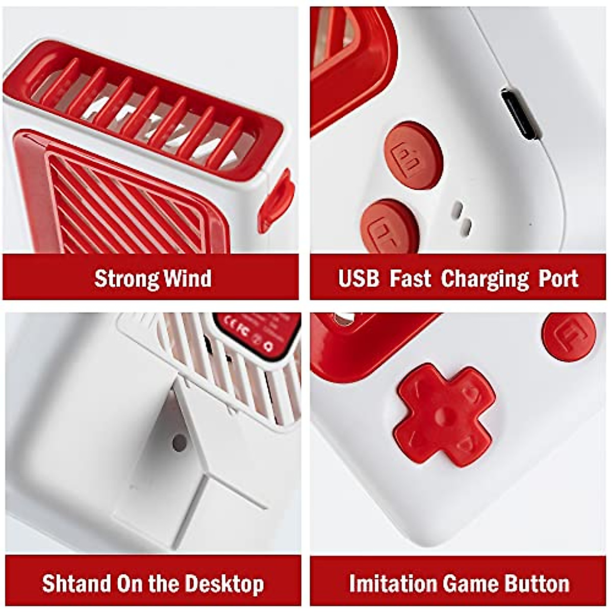 MONTENMIN Portable Mini Fan Rechargeable Battery-Operated Handheld Fan with Adjustable Lanyard, 3 Speeds Vertical Air Flow Personal Desk Fan with Aromatherapy Pad for Kids Home Office Outdoor Travel