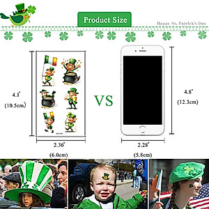 COKOHAPPY 169Pcs St Patricks Day Temporary Tattoos Face Sticker, 20 Sheets Body Temporary Tattoos Decorative Stickers for Saint Patrick's Day Party Favor Decoration