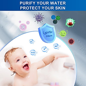 Luxsego Shower Head Filters for High Pressure Shower Head, 6 PCS PP-Cotton Filter Cartridge for Hard Water Soften Hard Water, Handheld Shower Head Replacement Filters