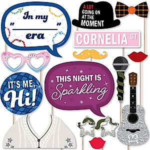 Big Dot of Happiness in My Party Era - Concert Photo Booth Props - Music Photo Booth Props - Celebrity Concert Party Photo Booth Props Kit - 20 Count