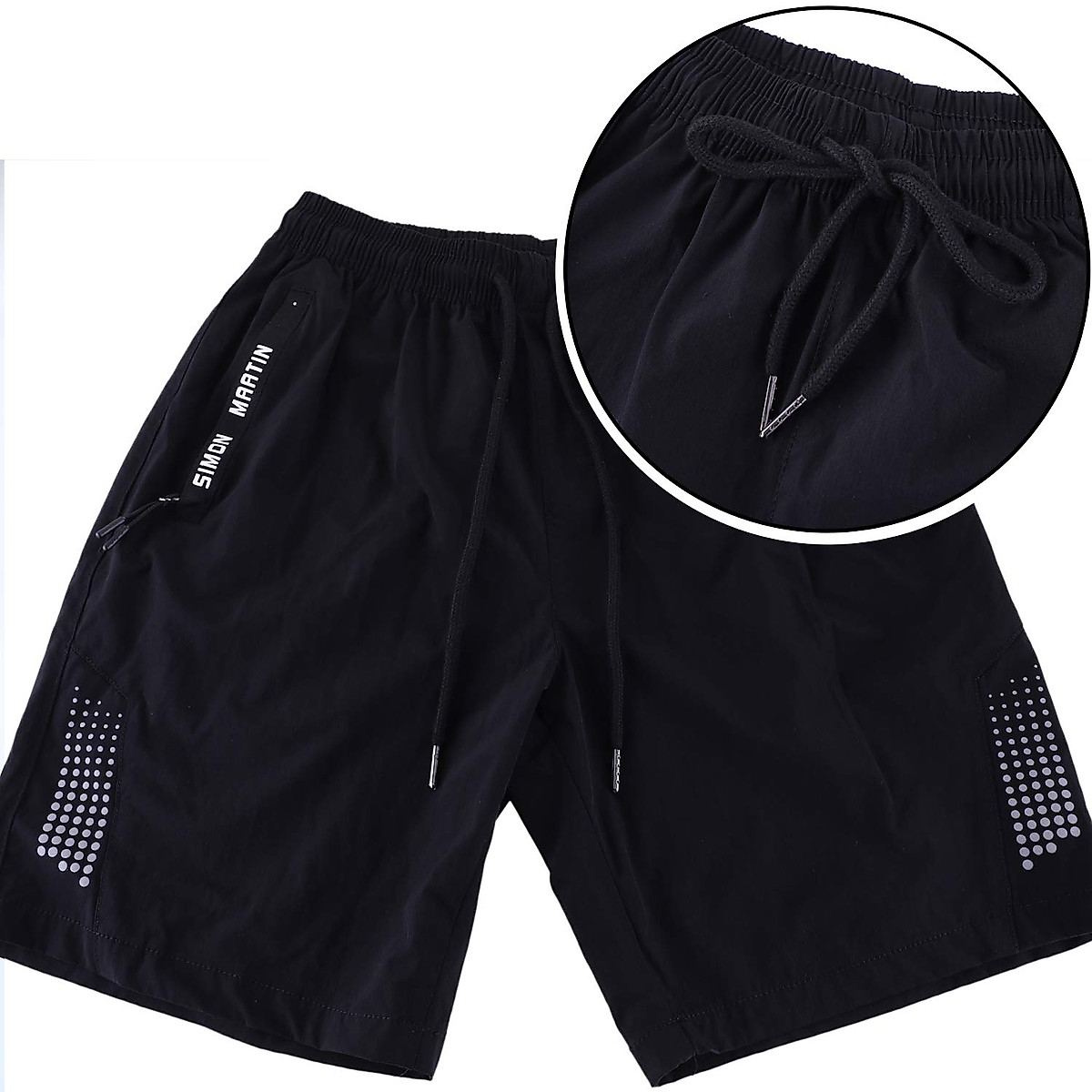 Drawstring Cords Replacement Drawstrings with Easy Threader for Sweatpants Shorts Pants Jackets Coats (Black, White)